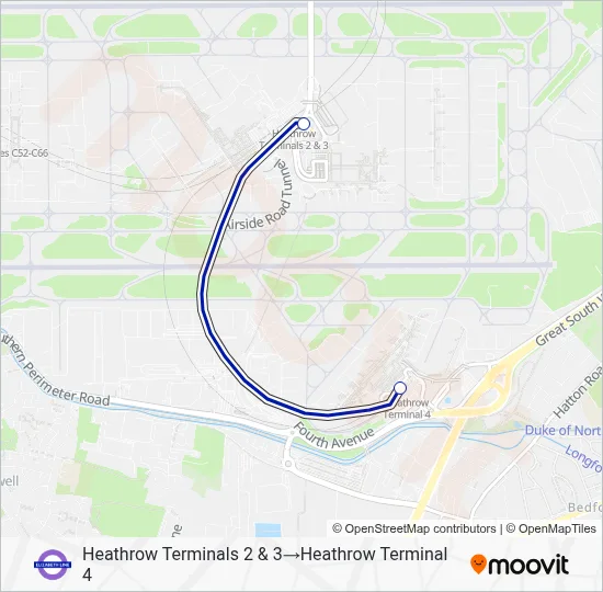 ELIZABETH Route: Schedules, Stops & Maps - Heathrow Terminals 2 & 3‎→ ...