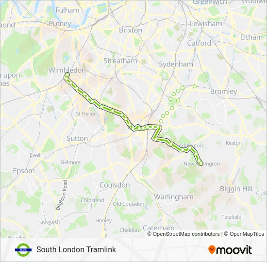 TRAM Route: Schedules, Stops & Maps - Wimbledon (Updated)