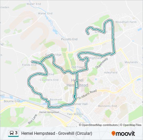 3 Route: Schedules, Stops & Maps - Hemel Hempstead (Updated)