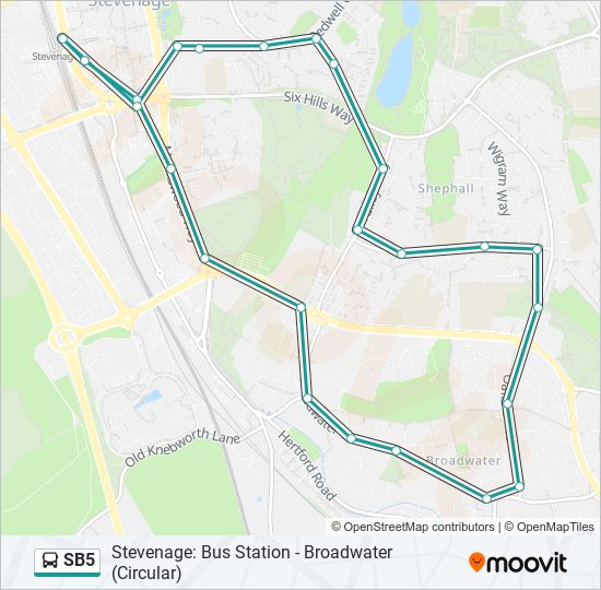 sb5 Route: Schedules, Stops & Maps - Stevenage (Updated)
