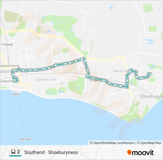 2 Route: Schedules, Stops & Maps - Southend-On-Sea (Updated)