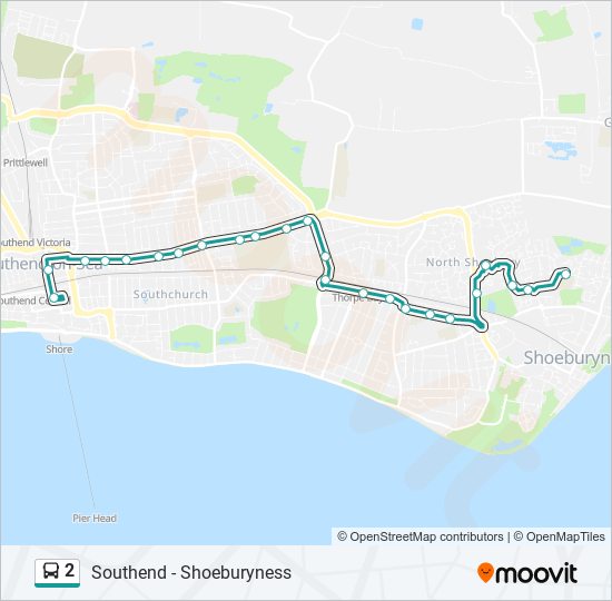 2 Route: Schedules, Stops & Maps - Southend-On-Sea (Updated)