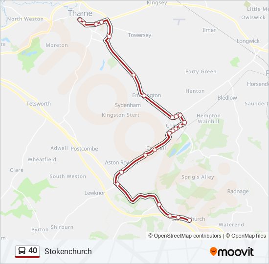40 Route: Schedules, Stops & Maps - Stokenchurch (Updated)