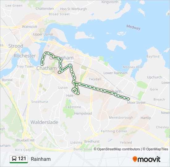 121 Route: Schedules, Stops & Maps - Rainham (Updated)