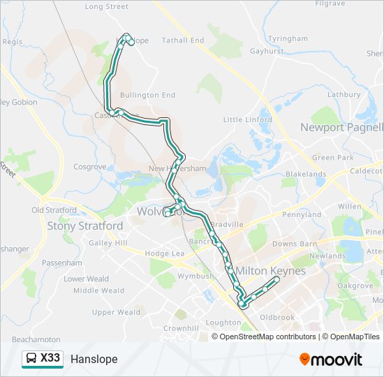 x33 Route: Schedules, Stops & Maps - Hanslope (Updated)