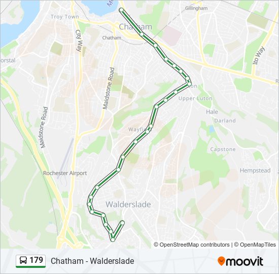 179 Route: Schedules, Stops & Maps - Walderslade (Updated)