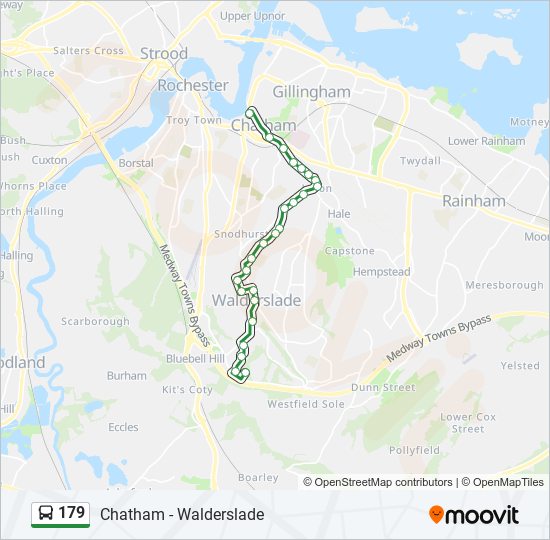 179 Route: Schedules, Stops & Maps - Walderslade (Updated)