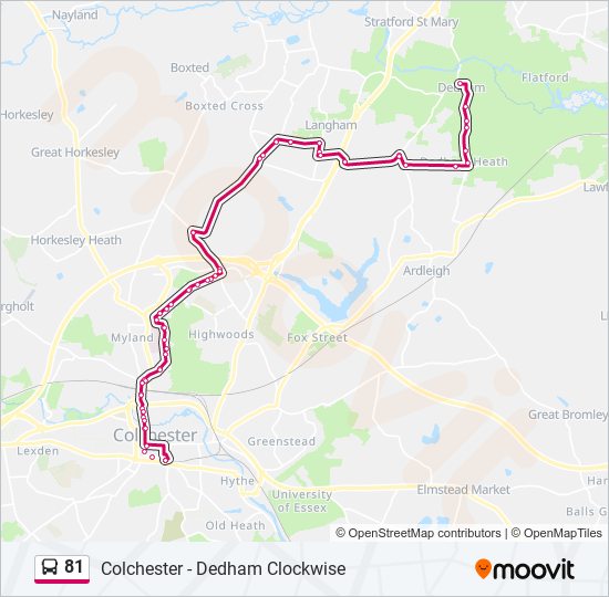 81 Route Schedules Stops Maps Colchester City Centre Updated 81-route-schedules-stops-maps-colchester-city-centre-updated