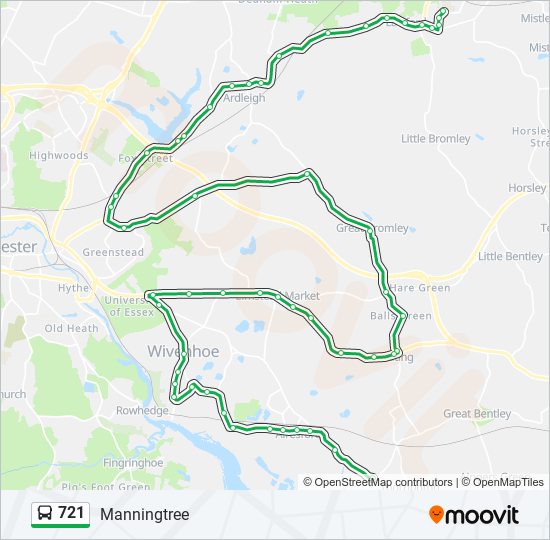 721 Route: Schedules, Stops & Maps - Manningtree (Updated)