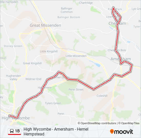 1b Route: Schedules, Stops & Maps - High Wycombe (Updated)