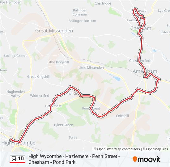 1b Route: Schedules, Stops & Maps - High Wycombe (Updated)