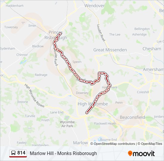 814 Route: Schedules, Stops & Maps - Monks Risborough (Updated)