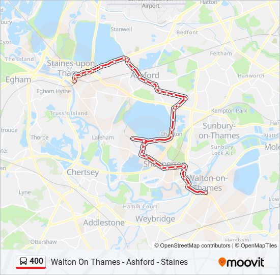 400 Route: Schedules, Stops & Maps - Staines (Updated)
