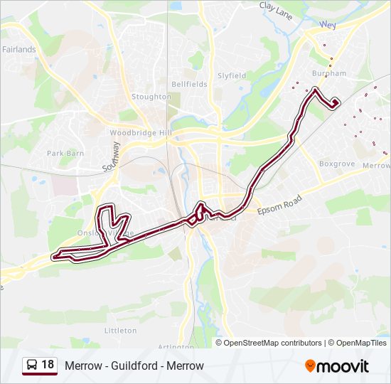18 Route: Schedules, Stops & Maps - Merrow (Updated)
