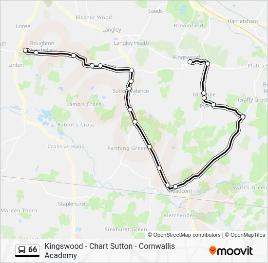 66 Route: Schedules, Stops & Maps - Kingswood (Updated)