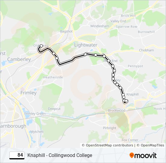 84 Route: Schedules, Stops & Maps - Knaphill (Updated)