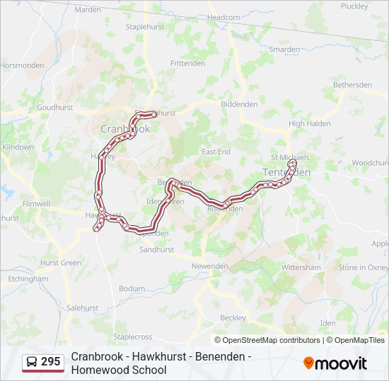 295 Route: Schedules, Stops & Maps - Sissinghurst (Updated)