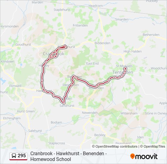 295 Route: Schedules, Stops & Maps - Tenterden (Updated)
