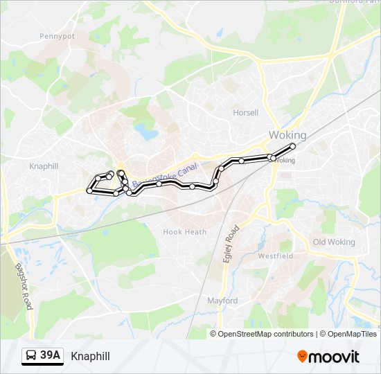 39a Route: Schedules, Stops & Maps - Knaphill (Updated)