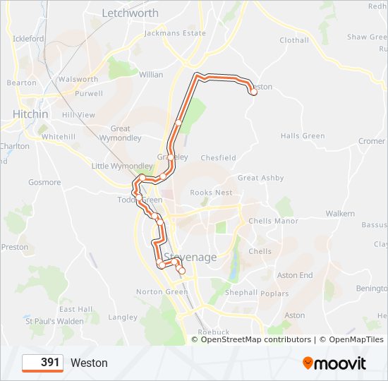 391 Route: Schedules, Stops & Maps - Weston (Updated)