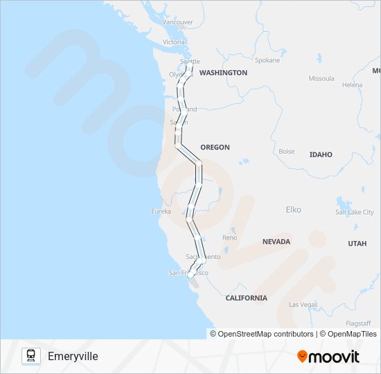 Amtrak Coast Starlight Route Map Review: Amtrak Coast Starlight