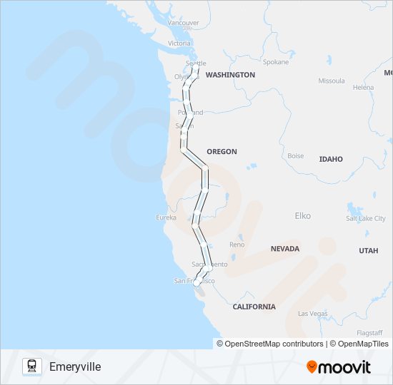 coast starlight Route: Schedules, Stops & Maps - Emeryville (Updated)