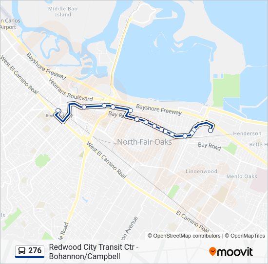 276 Route: Schedules, Stops & Maps - Menlo Park (Updated)