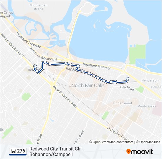 276 Route: Schedules, Stops & Maps - Redwood City (Updated)