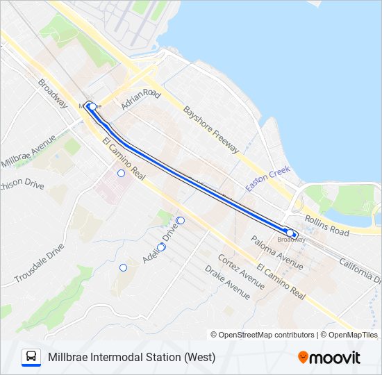 mbc shuttle Route: Schedules, Stops & Maps - Millbrae Intermodal ...