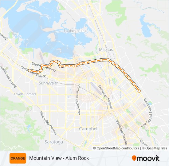 orange line Route: Schedules, Stops & Maps - Alum Rock (Updated)