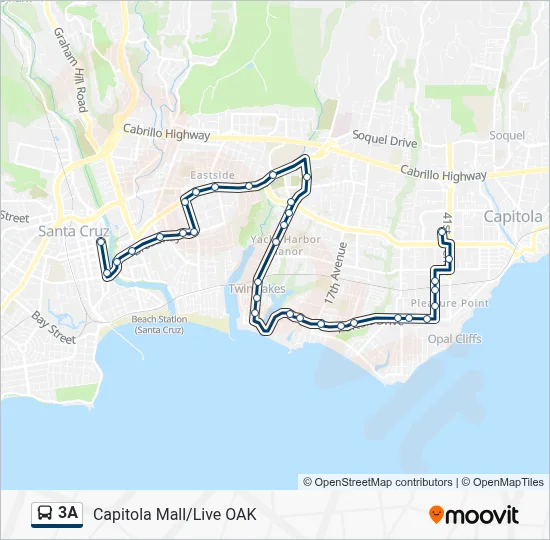 3A Route: Schedules, Stops & Maps - Capitola Mall/Live OAK (Updated)