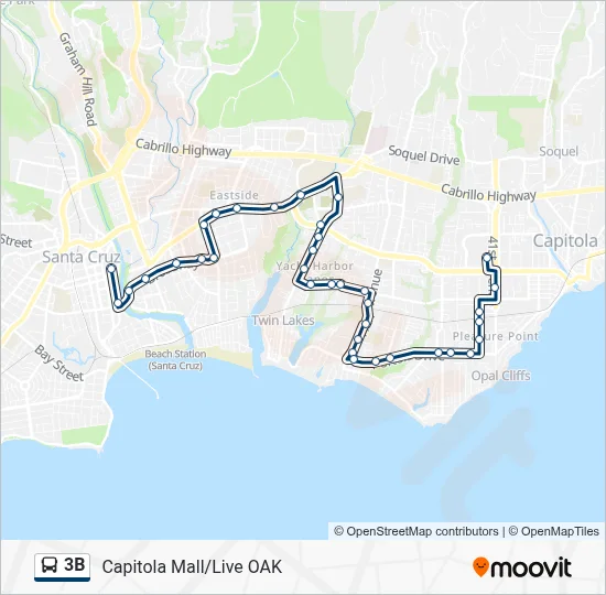 3B Route: Schedules, Stops & Maps - Capitola Mall/Live OAK (Updated)