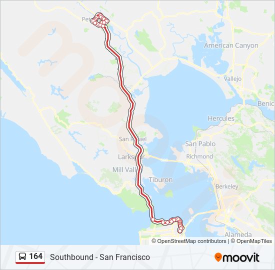 164 Route: Schedules, Stops & Maps - Southbound - San Francisco (Updated)
