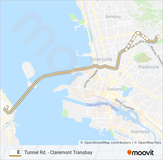 Ruta e: horarios, paradas y mapas - San Francisco (Actualizado)