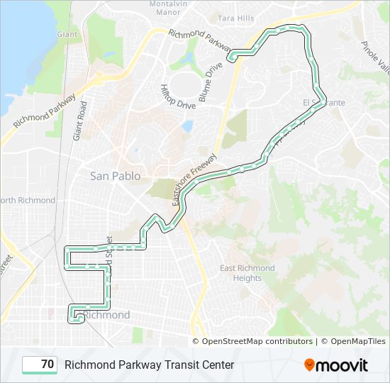 70 Route: Schedules, Stops & Maps - Richmond Parkway Transit Center ...