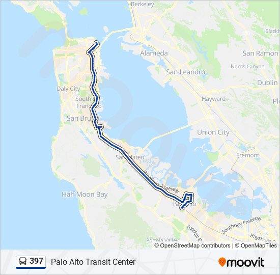 397 Route: Schedules, Stops & Maps - Palo Alto Transit Center (Updated)
