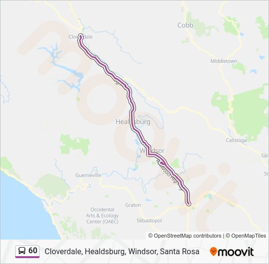 60 Route: Schedules, Stops & Maps - Santa Rosa (Updated)