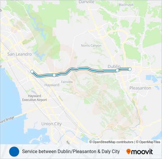 Ruta BLUE: horarios, paradas y mapas - Bay Fair (Actualizado)