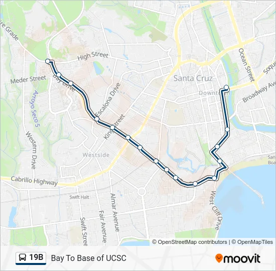 19B Route: Schedules, Stops & Maps - Bay To Base of UCSC (Updated)