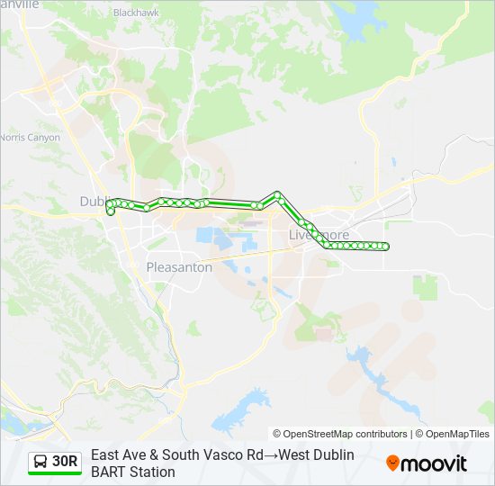 30r Route: Schedules, Stops & Maps - East Ave & South Vasco Rd‎→West ...