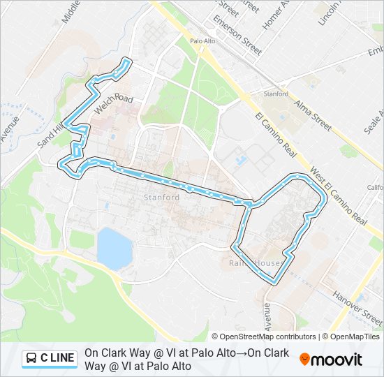c line Route: Schedules, Stops & Maps - On Clark Way @ VI at Palo Alto ...