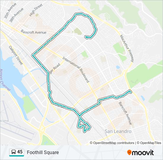 45 Route: Schedules, Stops & Maps - Foothill Square (Updated)