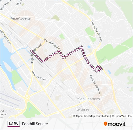 90 Route: Schedules, Stops & Maps - Foothill Square (Updated)
