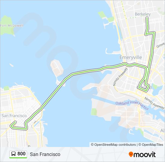 Ruta 800: horarios, paradas y mapas - San Francisco (Actualizado)