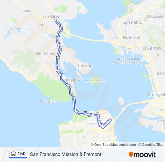 150 Route: Schedules, Stops & Maps - Southbound - San Francisco (Updated)