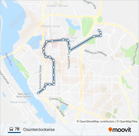 7b Route: Schedules, Stops & Maps - Vallejo Transit Center via Kaiser ...