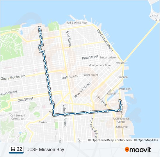 22 Route: Schedules, Stops & Maps - UCSF Mission Bay (Updated)