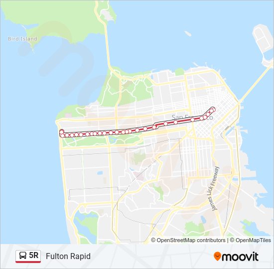 5r Route: Schedules, Stops & Maps - Market and 4th St. (Updated)