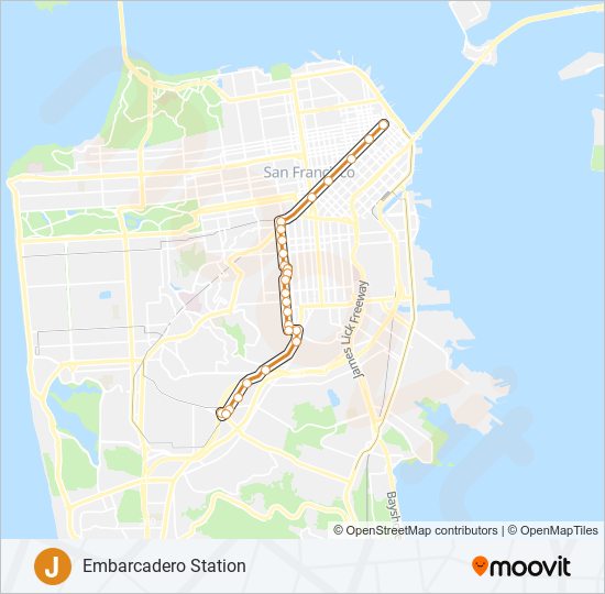 j Route: Schedules, Stops & Maps - Church & Duboce (Updated)