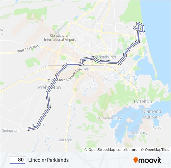 80 Route: Schedules, Stops & Maps - Parklands Via City (Updated)